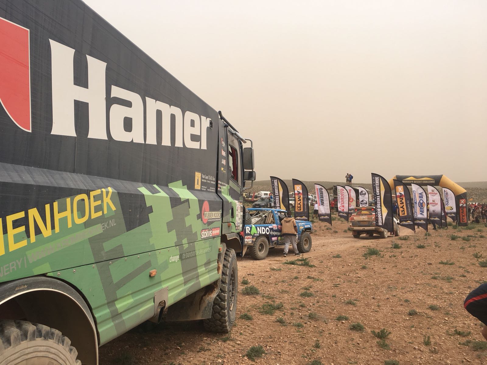 Hamer Team met beide trucks aan de finish