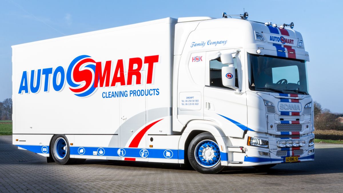 Scania als mobiele showroom voor Hako Autosmart