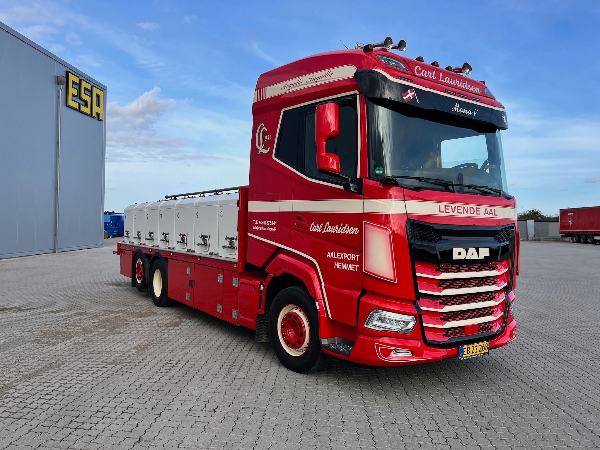 DAF XG vervoert levende paling
