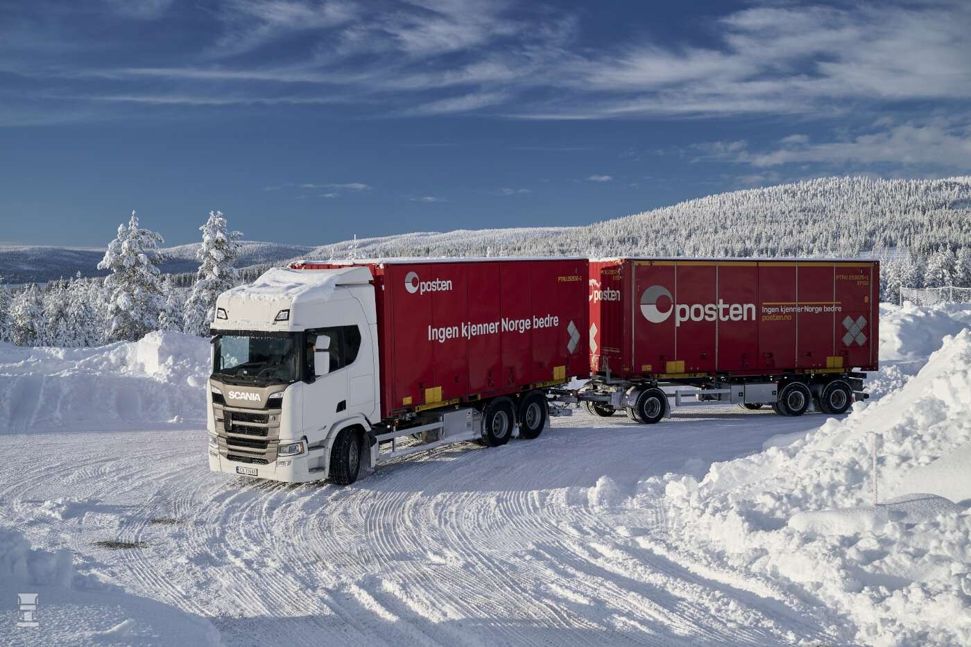 Met Scania's door een winters Noorwegen