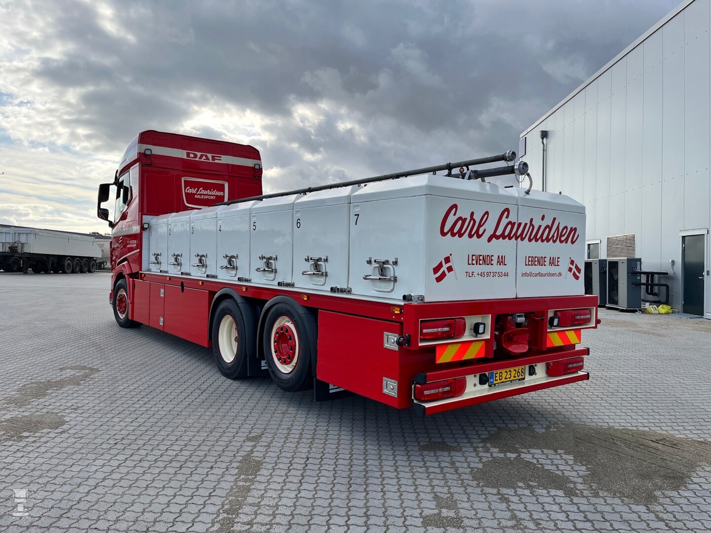 DAF XG vervoert levende paling
