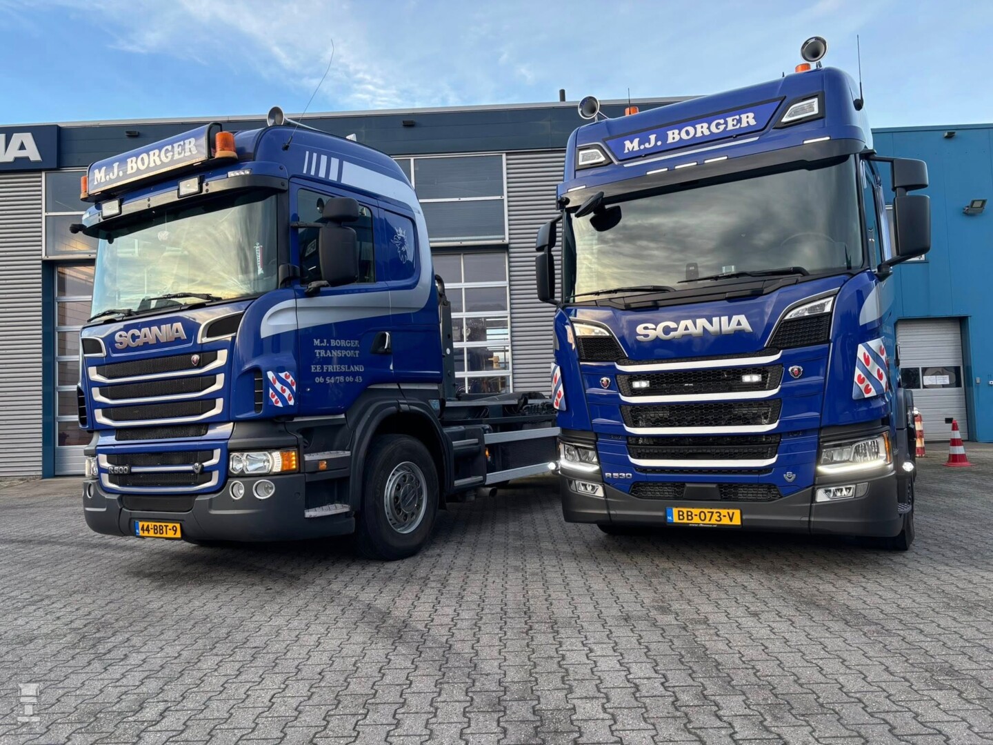 Eén van de laatste Scania 530 V8 trucks voor M.J. Borger